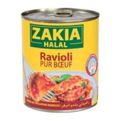 Ravioli halal pur boeuf 800g | Marque Zakia | Préparation rapide